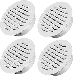 4" Round Soffit Vents White Stainless Steel Soffit Vents Wall/Ceiling ...