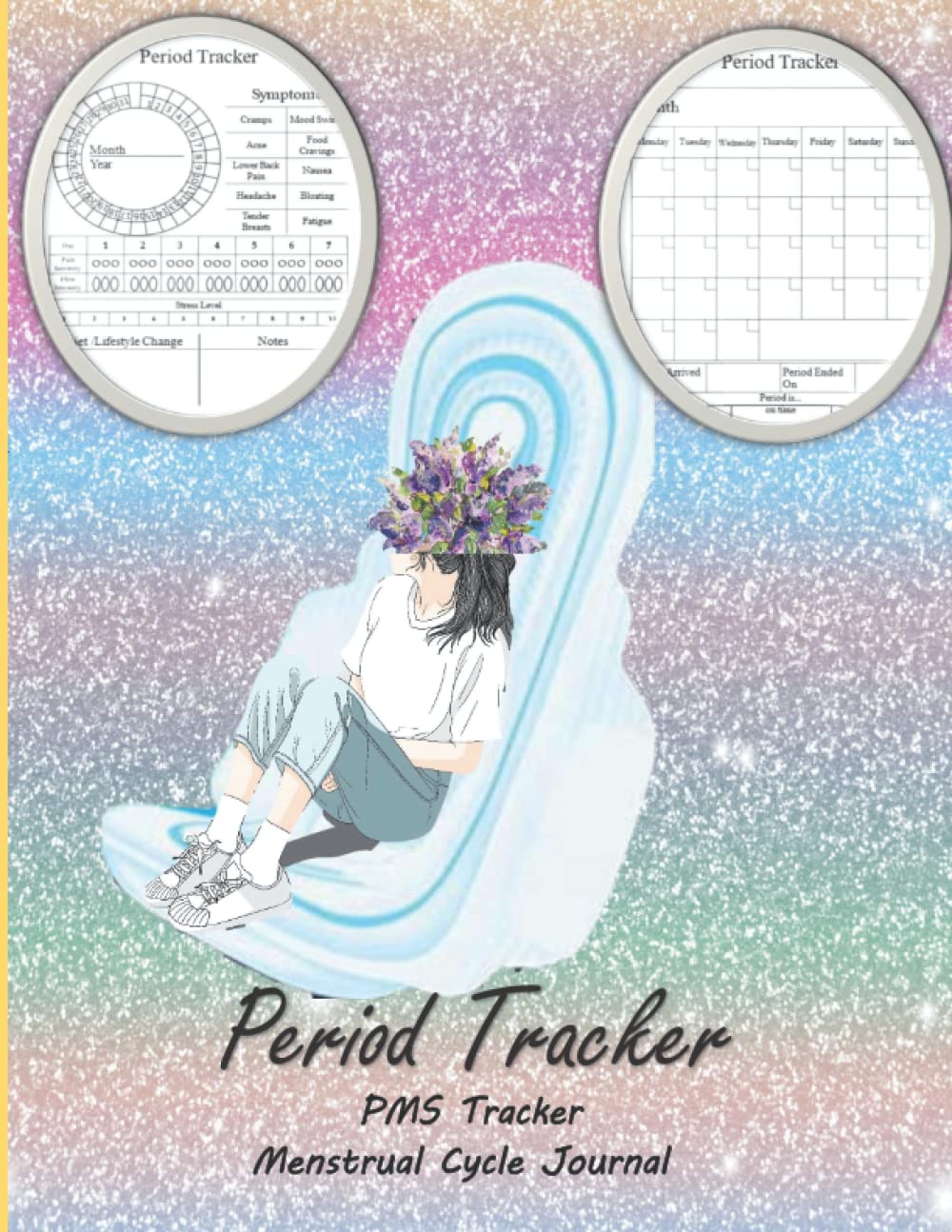 Period Tracker: PMS Tracker/ Menstrual Cycle Journal / 4 Years Monthly ...