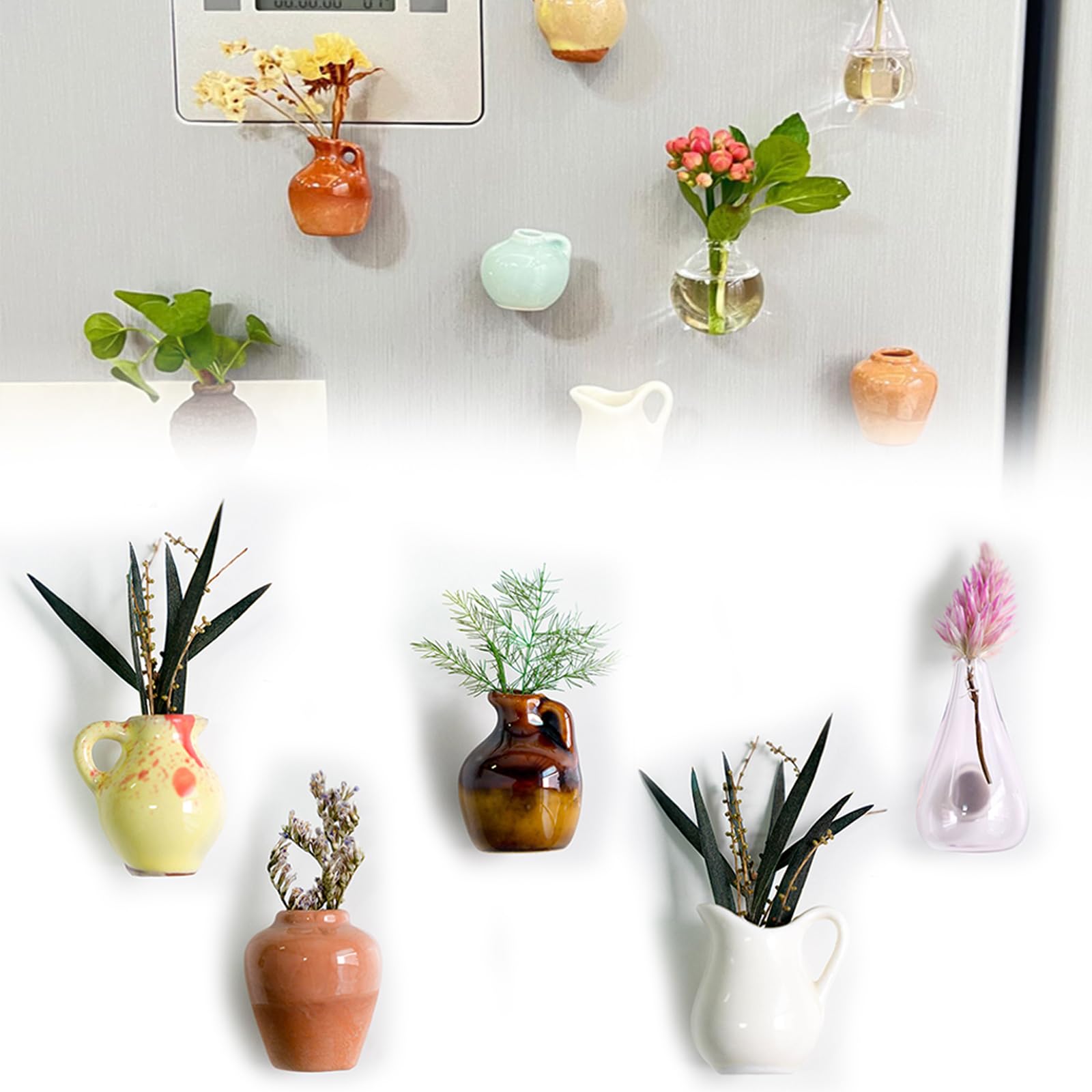 Amazon.com: Mini Vase Magnets, Mini Ceramic Vase Magnets, Mini Ceramic ...
