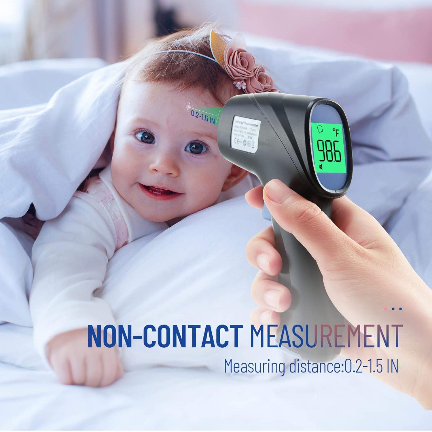 Touchless Thermometer for Adults, Digital Infrared Thermometer Gun ...