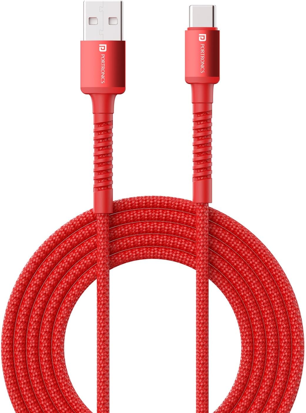 Portronics Konnect X Unbreakable Nylon Braided USB A to Type C Cable ...