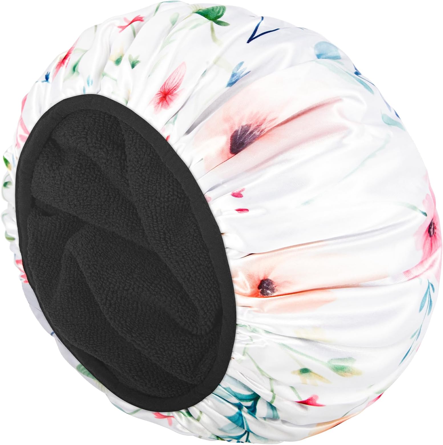 Amazon.com : Auban Terry Lined Reusable Large Shower Cap for Women, 3 ...