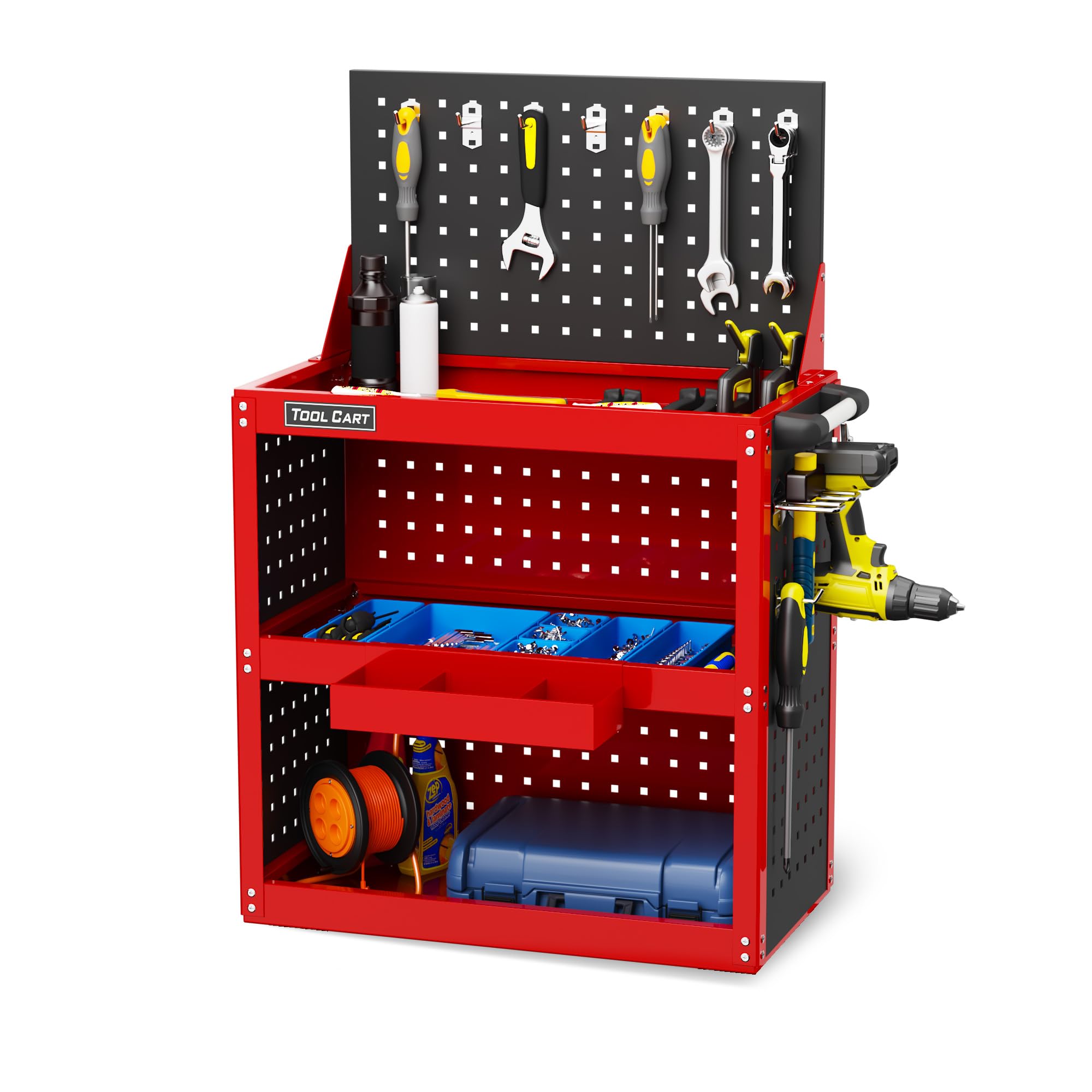 Snapklik.com : SILVEL 3 Tier Rolling Tool Cart, Tool Organizer Cart