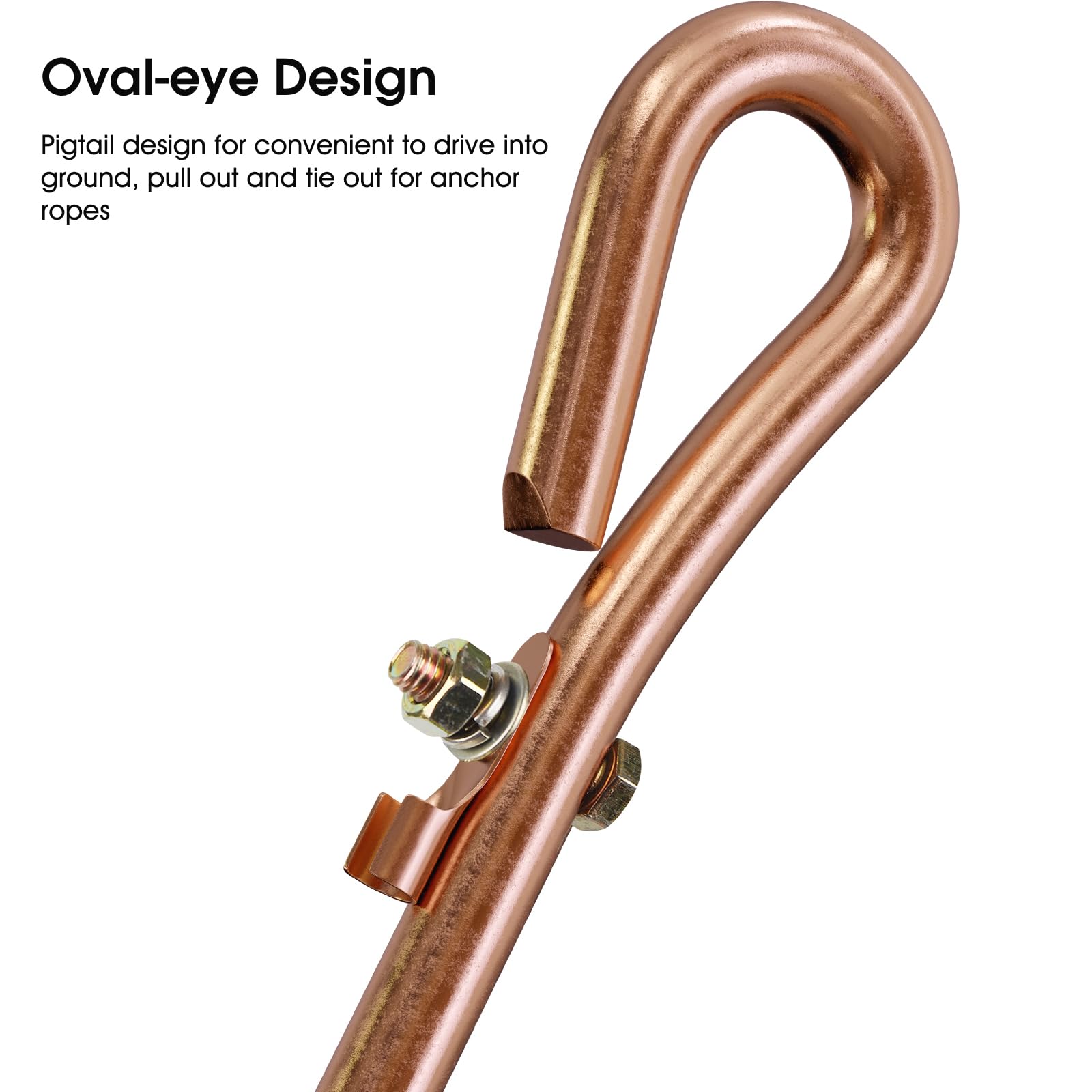 Snapklik.com : Portable Ground Rod - Copper Electrical Grounding Pin