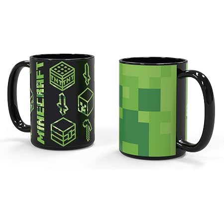 Amazon.com: Zak Designs Minecraft Mug Unique 3D Sculpted Ceramic Coffee ...