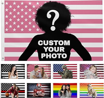 Amazon.com : Custom American Flag 3x5 Ft,Personalized Pink American ...