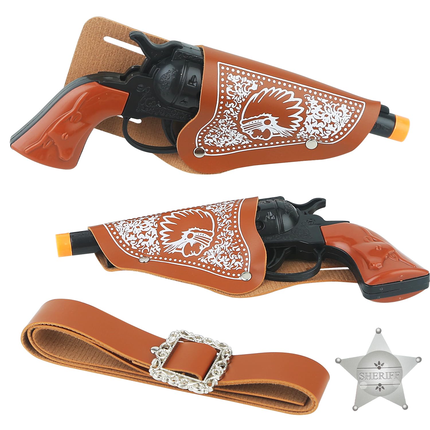 Amazon.com: GAGIFT WORLD Cowboy Toys Set, 6PCS Adjustable Cowboy Gun ...
