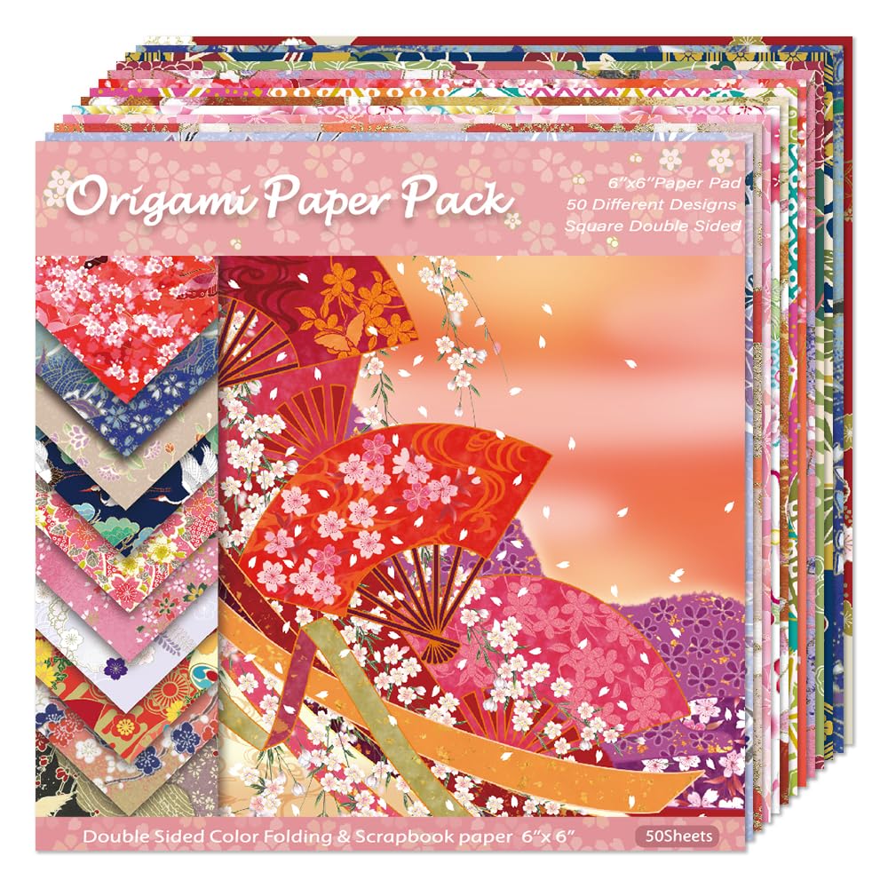 Snapklik.com : Square Origami Paper 6x6 Double Sided 50 Sheets 50 ...