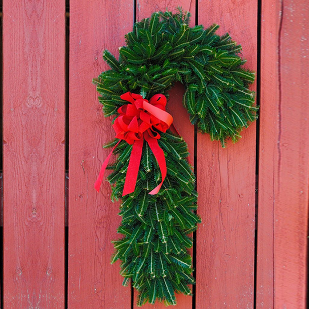 Metal Frames Candy Cane Wreath FSSTAM Candy Cane Metal Wire Wreath