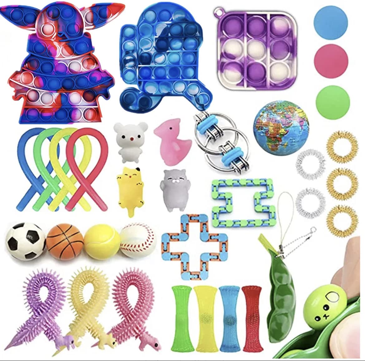 Push Sensory Fidget Toys Pack For Kids 36 Pc Set | Desertcart South Africa