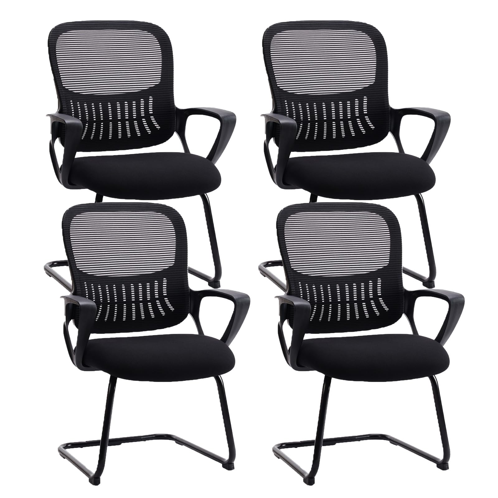 Snapklik.com : DUMOS Home Office Desk Chair No Wheels Set Of 4 ...