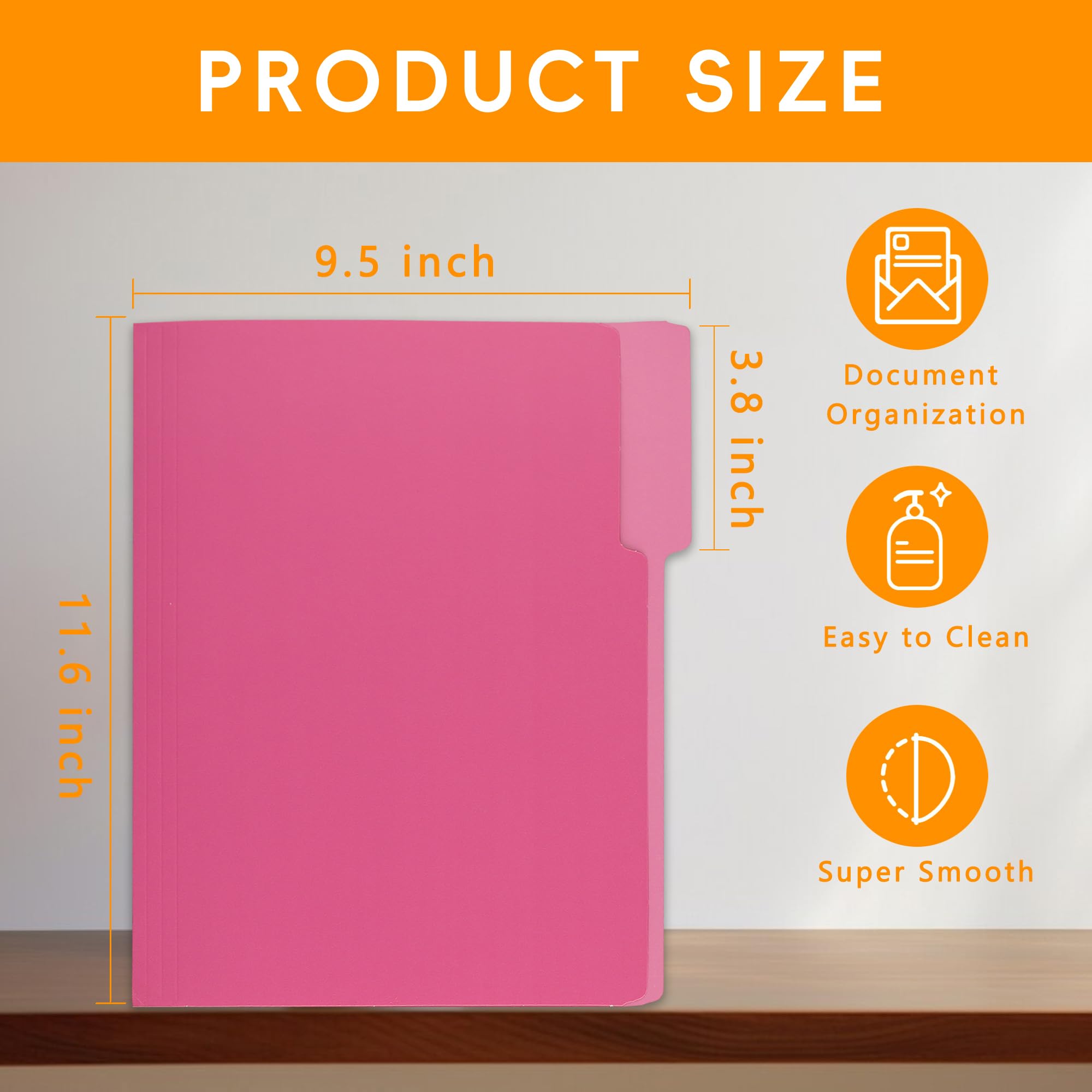 Snapklik.com : 100 Packs File Folder,1/3-Cut Tabs,File Folders Letter ...