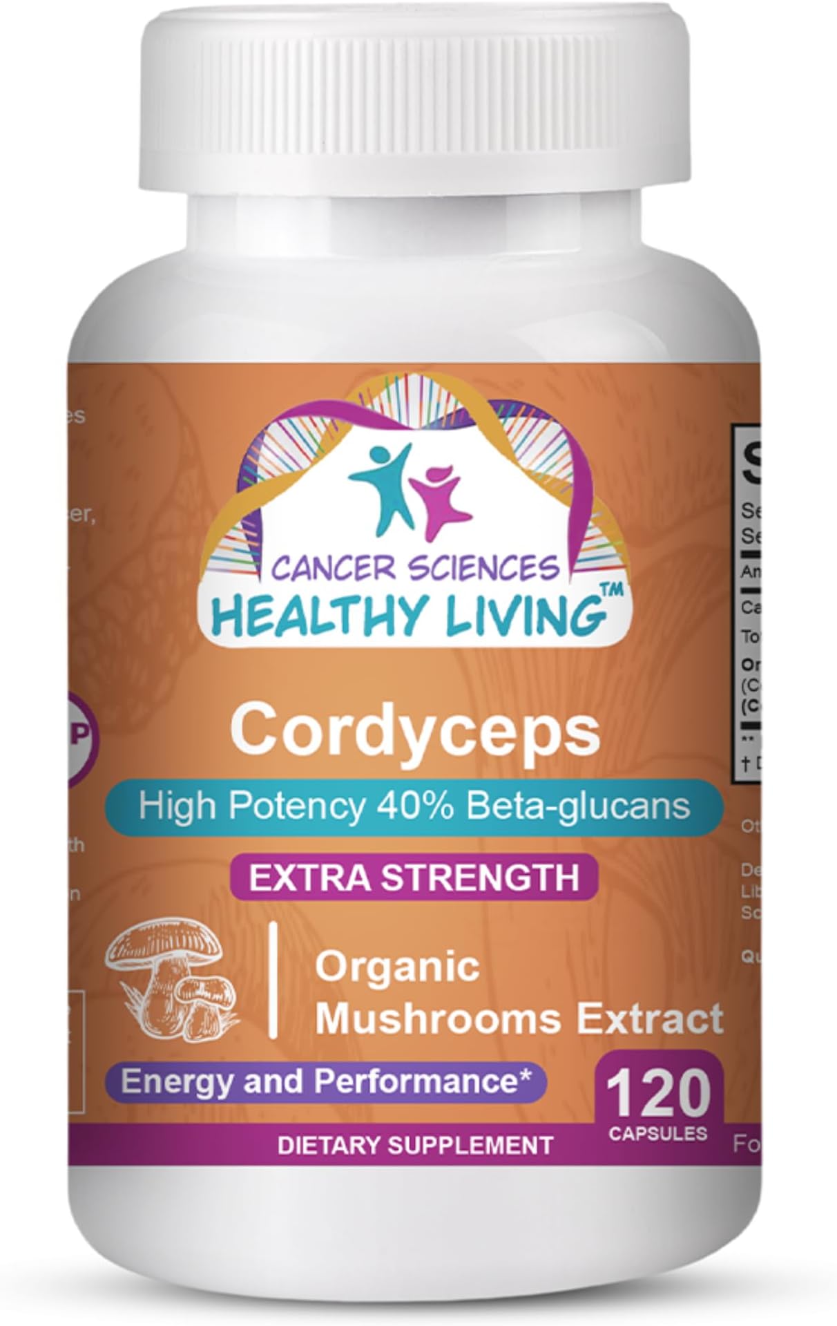 Amazon.com: Cancer Sciences Cordyceps Mushrooms Supplement, USDA ...