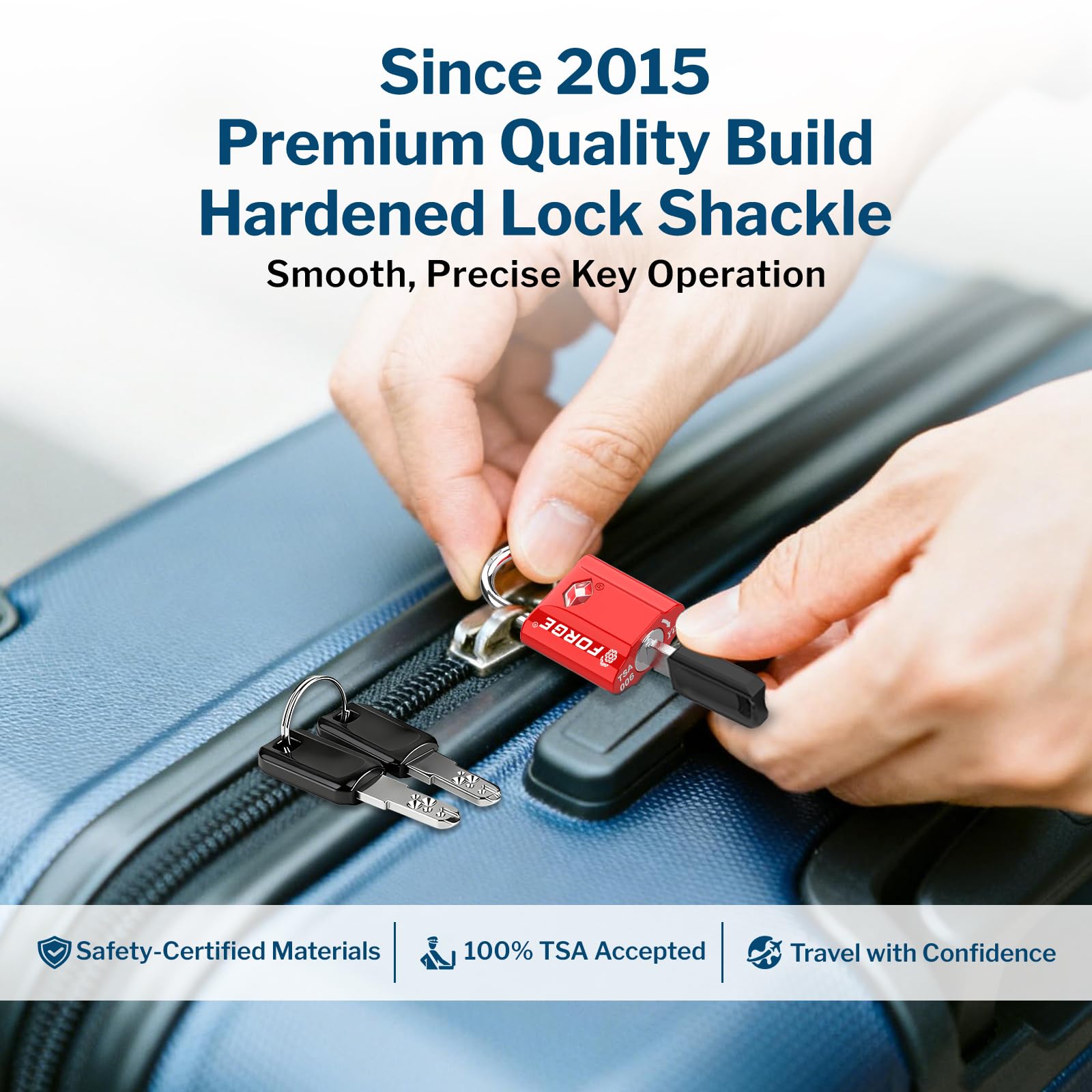 Snapklik.com : Forge Small TSA Approved Luggage Locks: Ultra Secure ...