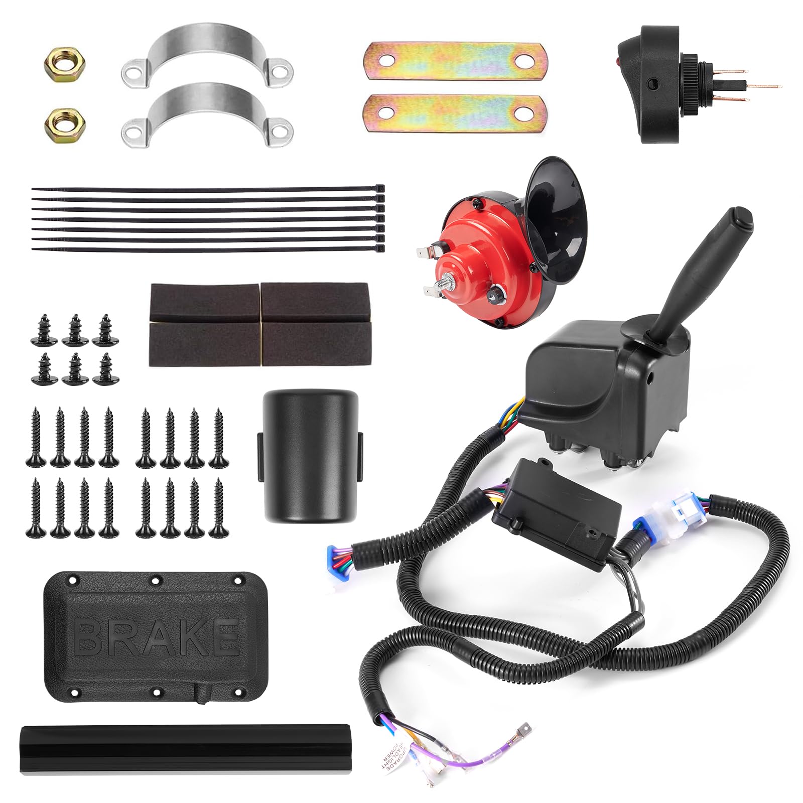 Amazon.com : Blogole Golf Cart Turn Signal Kit with Brake Pad, Horn ...