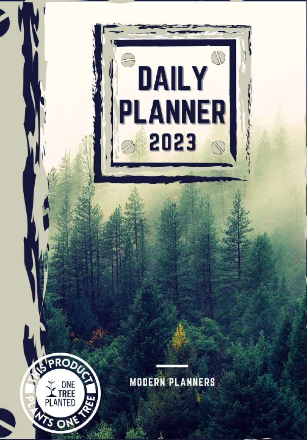 2023 Daily Planner (8 Days Per Sheet) Ultra Slim; Forest Mist Cover; 7 ...