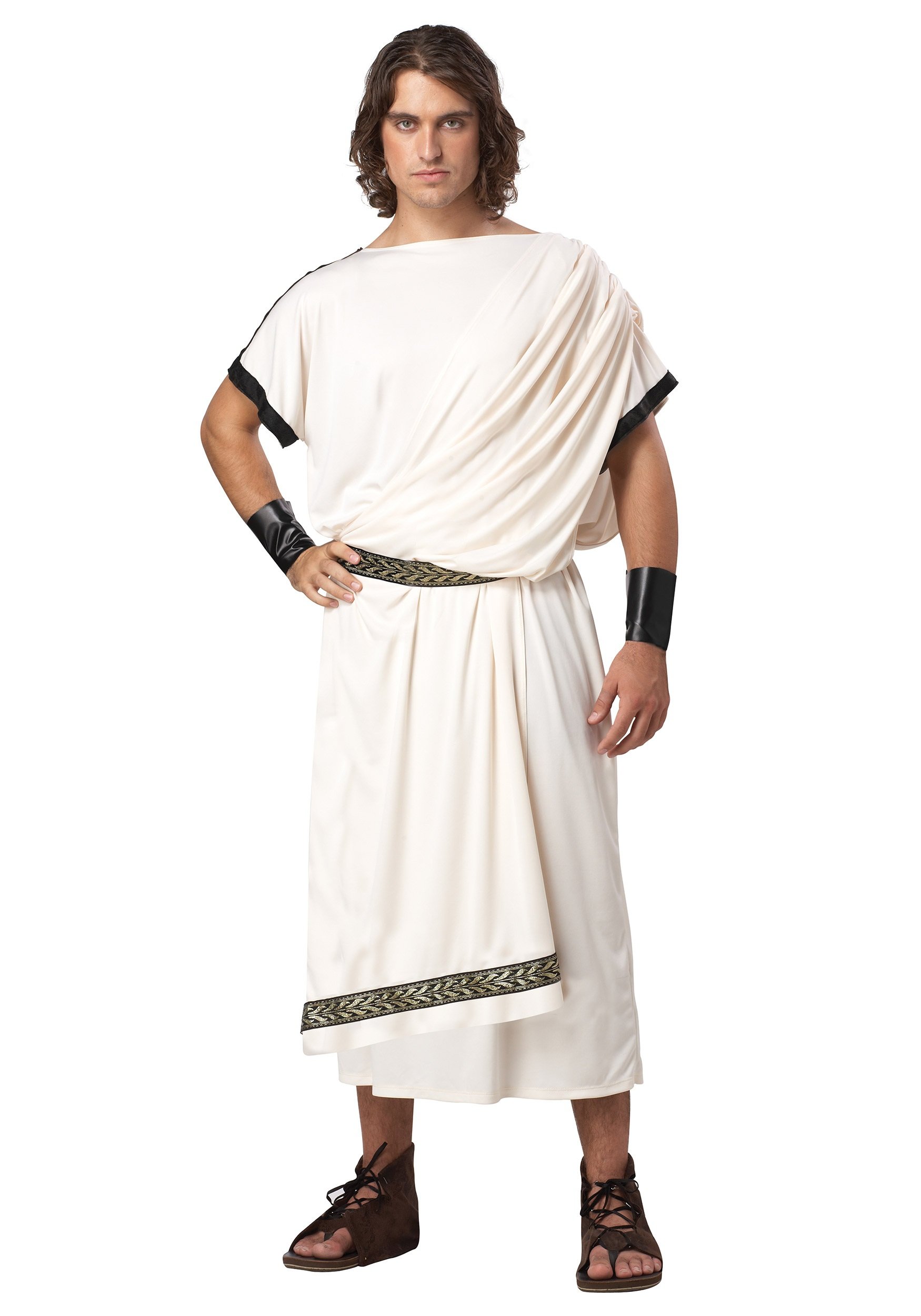 Amazon.com: Deluxe Classic Toga Costume - Plus Size - Chest Size 48-52 ...