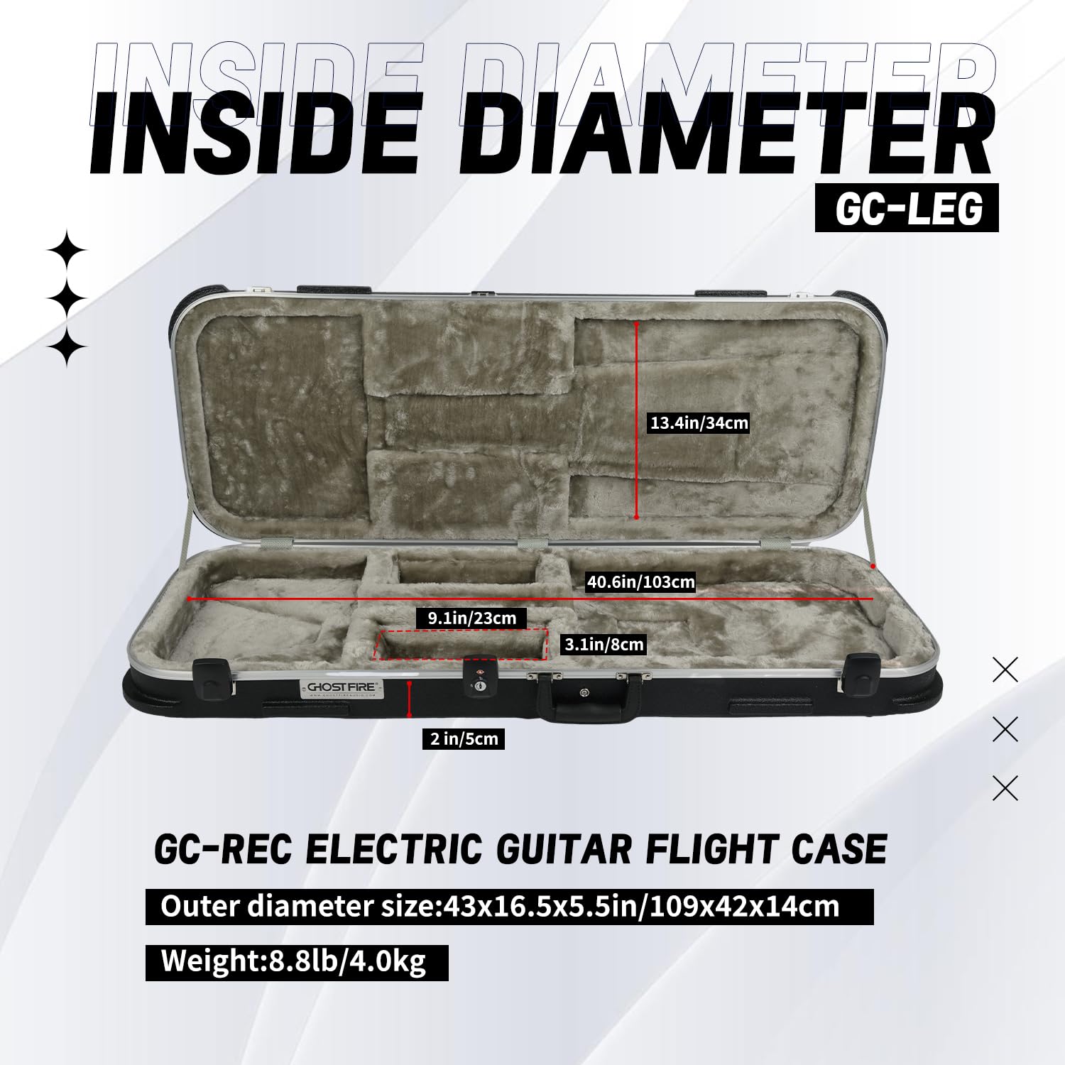Snapklik.com : GHOSTFIRE Hard-Shell Cases Electric Guitar Case Super ...