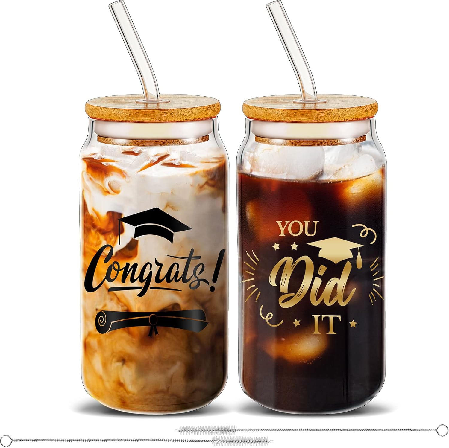 Amazon.com: Graduation Gifts 2 Pcs Graduation Beer Glass Graduation ...