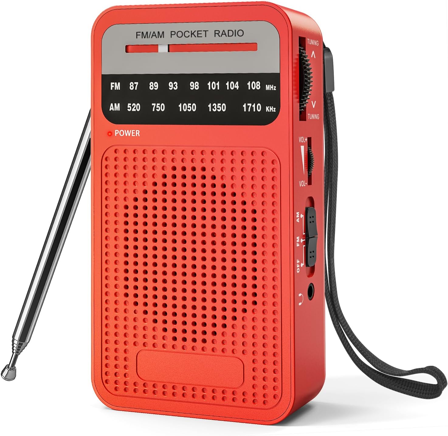 Amazon.com: FUHONGYUAN AM FM Portable Pocket Radio, Compact Transistor ...