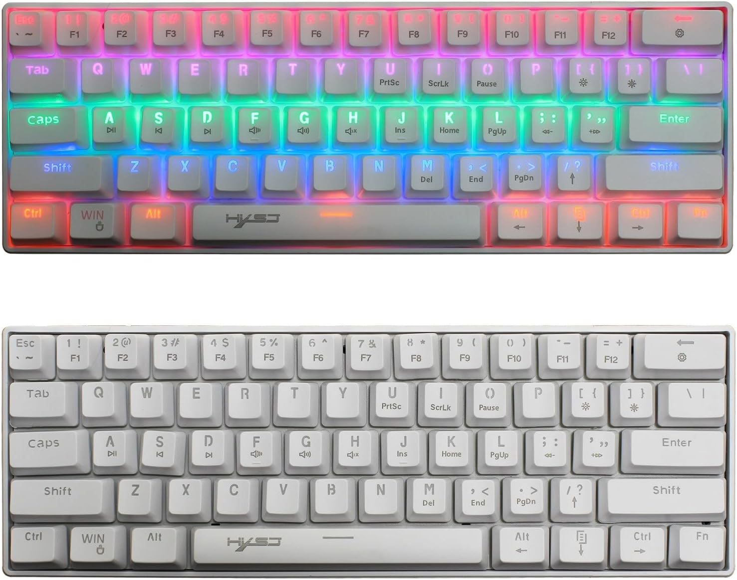 Amazon.co.jp: V900W Multi-light 61-key Keyboard for Work Quiet PC ...