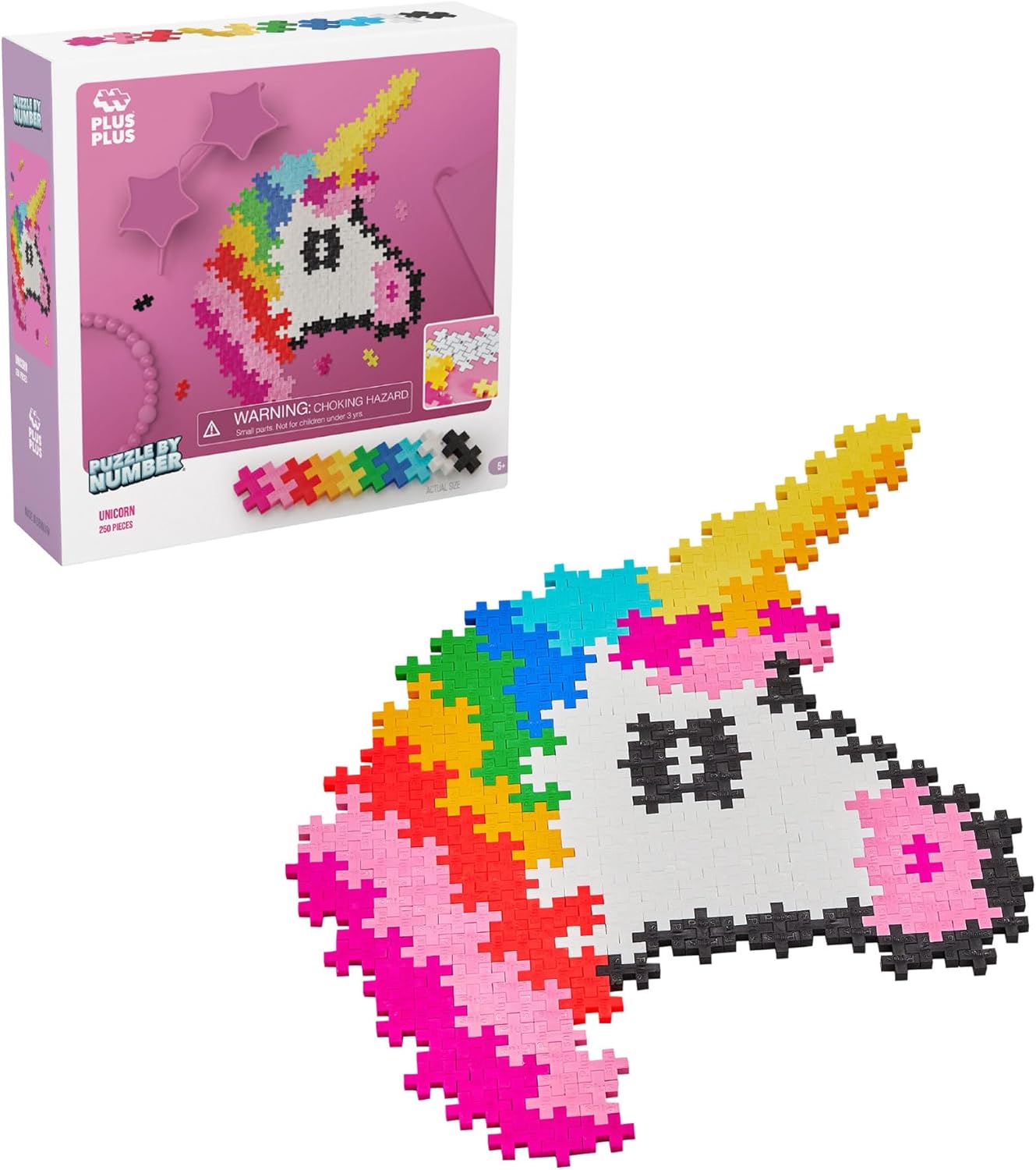 Amazon.com: Plus Plus Puzzle By Number, 250 Piece Mini Interlocking ...