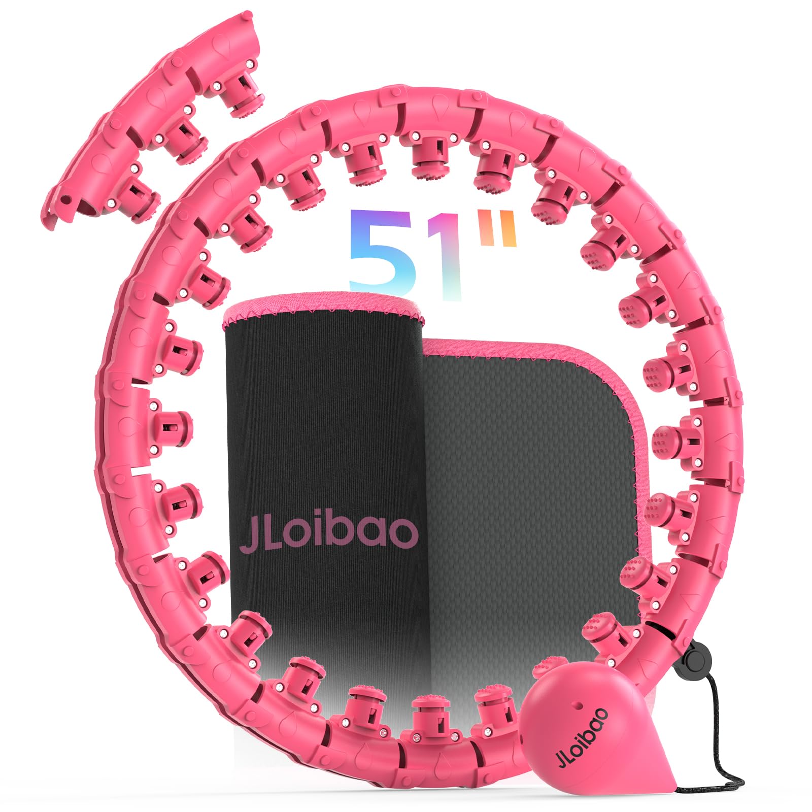 JLoibao Weighted Hula Circle for Adults Weight Loss, Infinity Hoop Fit ...