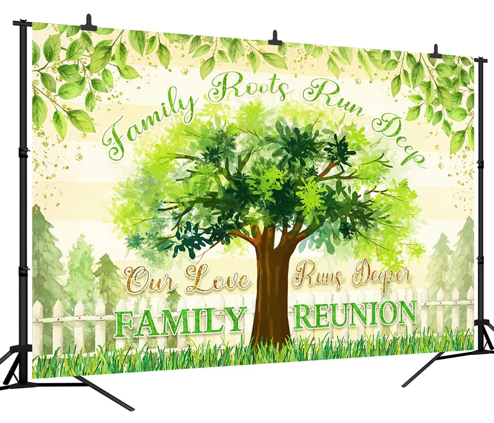 Reunion Banner Family Reunion Backdrop - Our Roots Run Deep Our Love ...