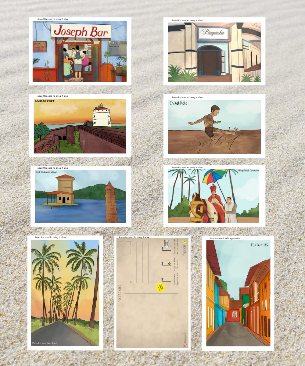 FlippAR Goa postcards in Interactive Augmented Reality, Pack of 8 ...