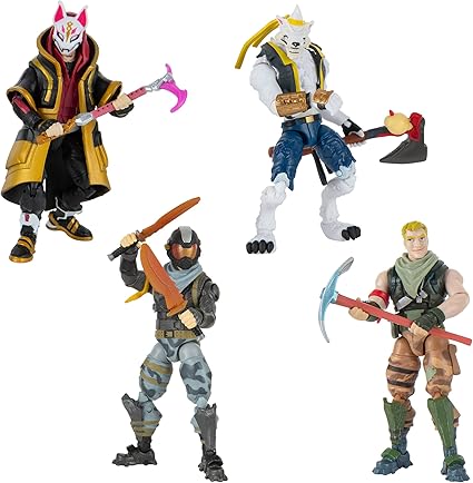 Amazon.com: FORTNITE Solo Figures (Squad Mode) - Four 4-inch ...