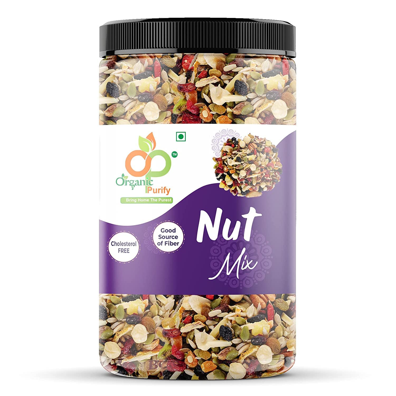 Organic Purify Mixed Dry Fruit Nut Mix Jar Pack (13+ Seeds & Dry Fruits ...