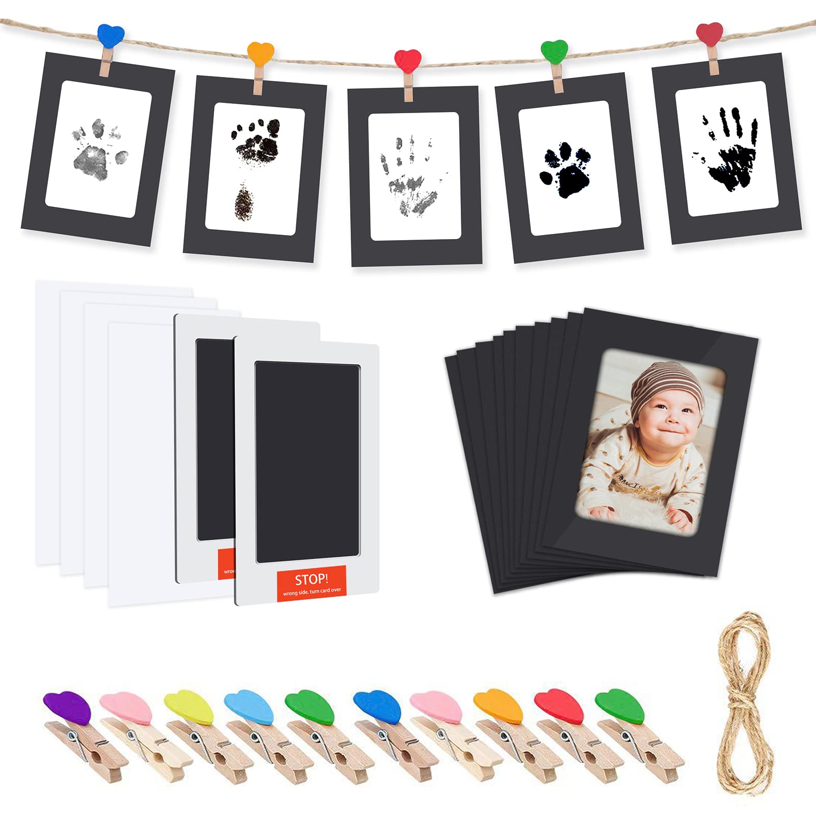 Buy Inkless Baby Footprint and Handprint Kit, with 2 Ink Pads 4 Imprint ...