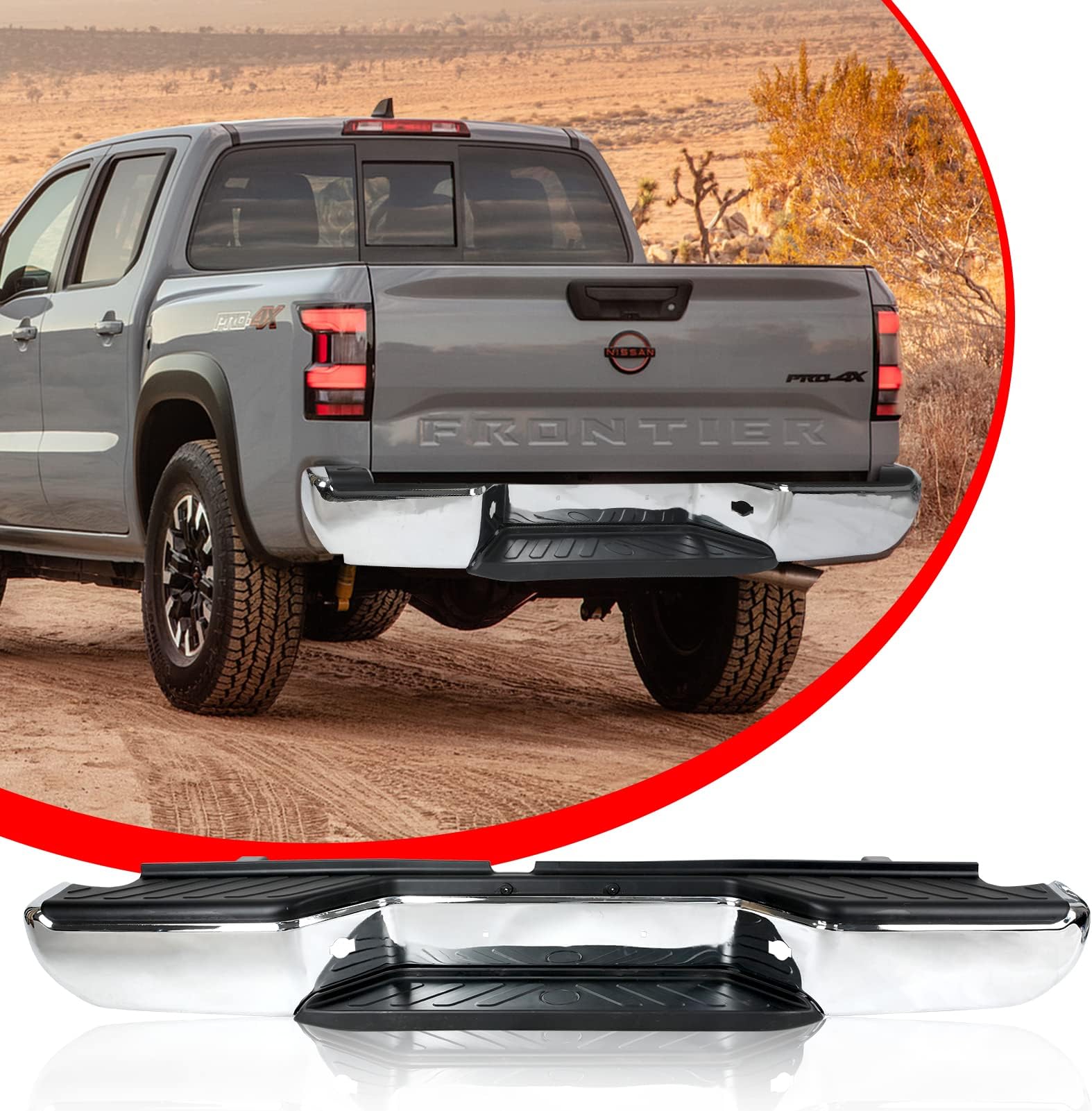Amazon.com: Acmex Rear Bumper Compatible with 2005-2019 Frontier Truck ...
