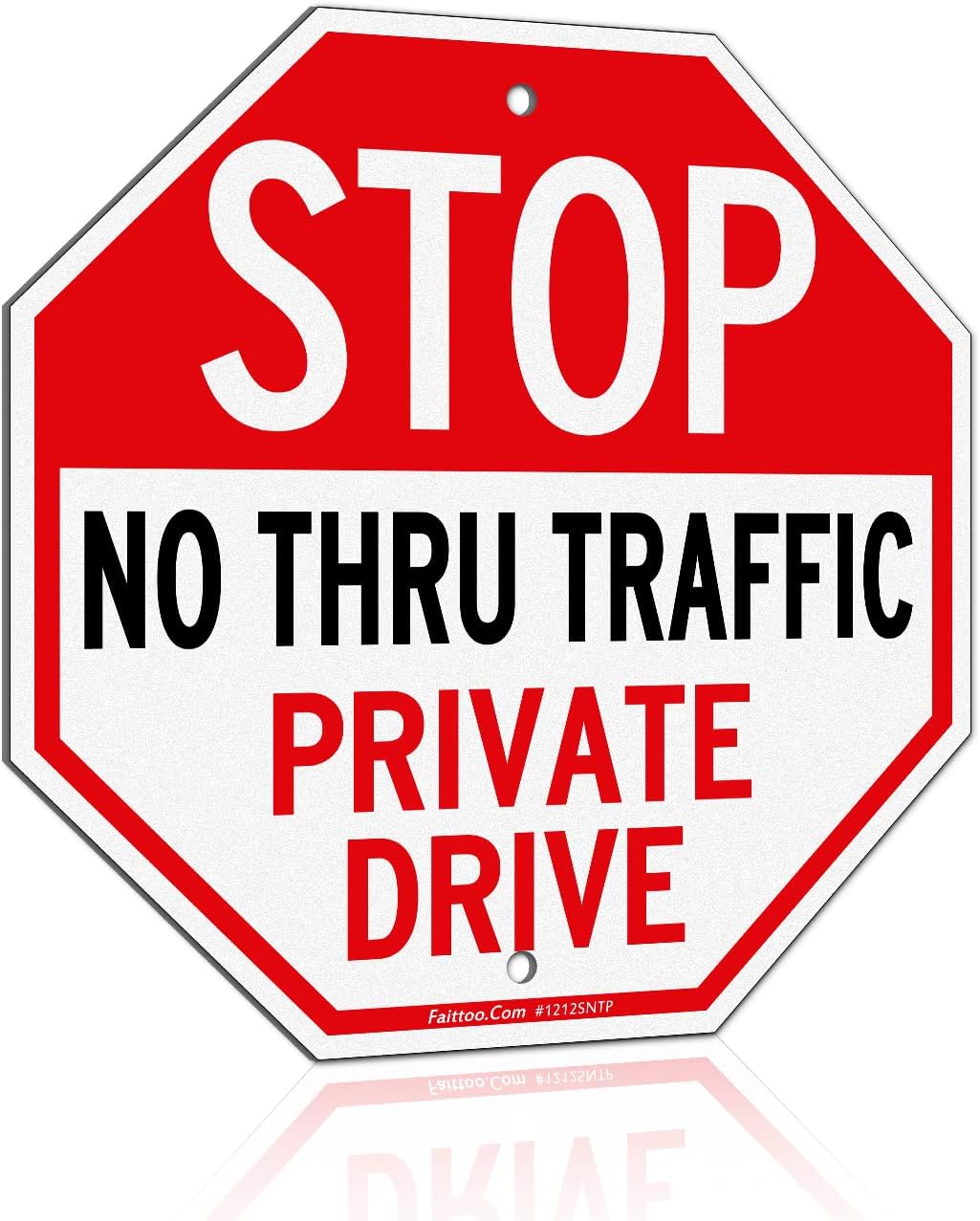 Amazon.com: Faittoo Private Drive Sign - 12x12 Inch Reflective Aluminum ...