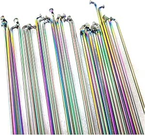Amazon.com : 10pcs/lot Rainbow Spokes Original Stainless Steel J-Type ...