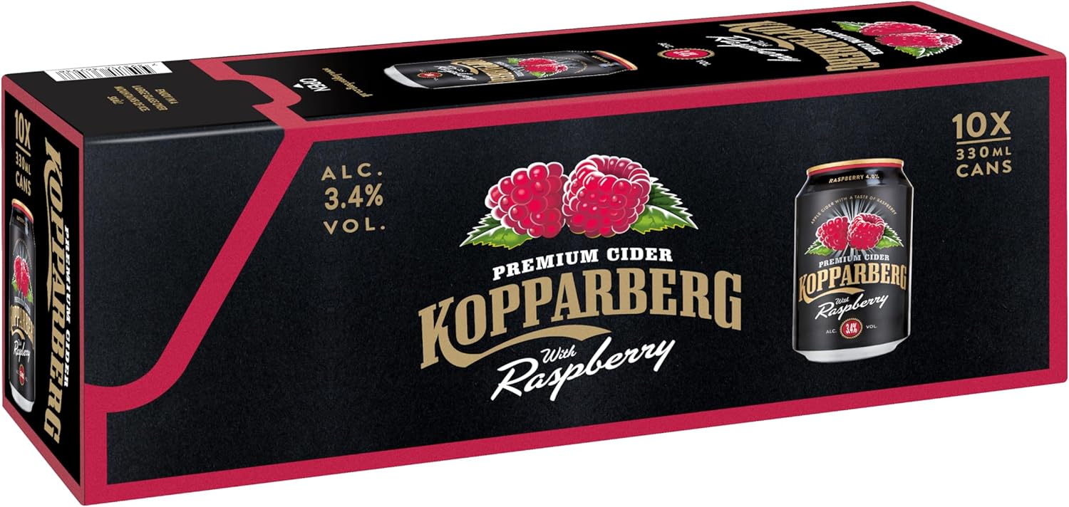 Kopparberg Cider, with Raspberry, 10 x 330ml : Amazon.co.uk: Grocery
