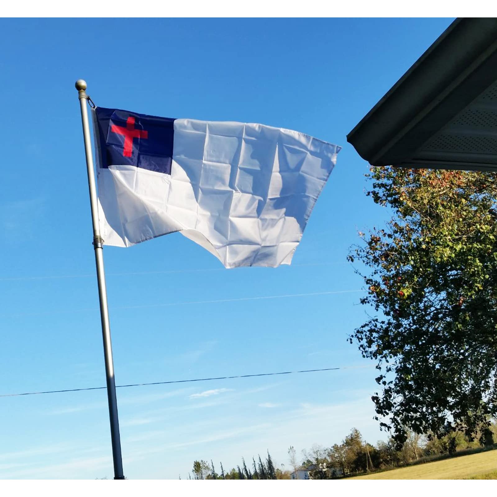 Christian Flag Flying