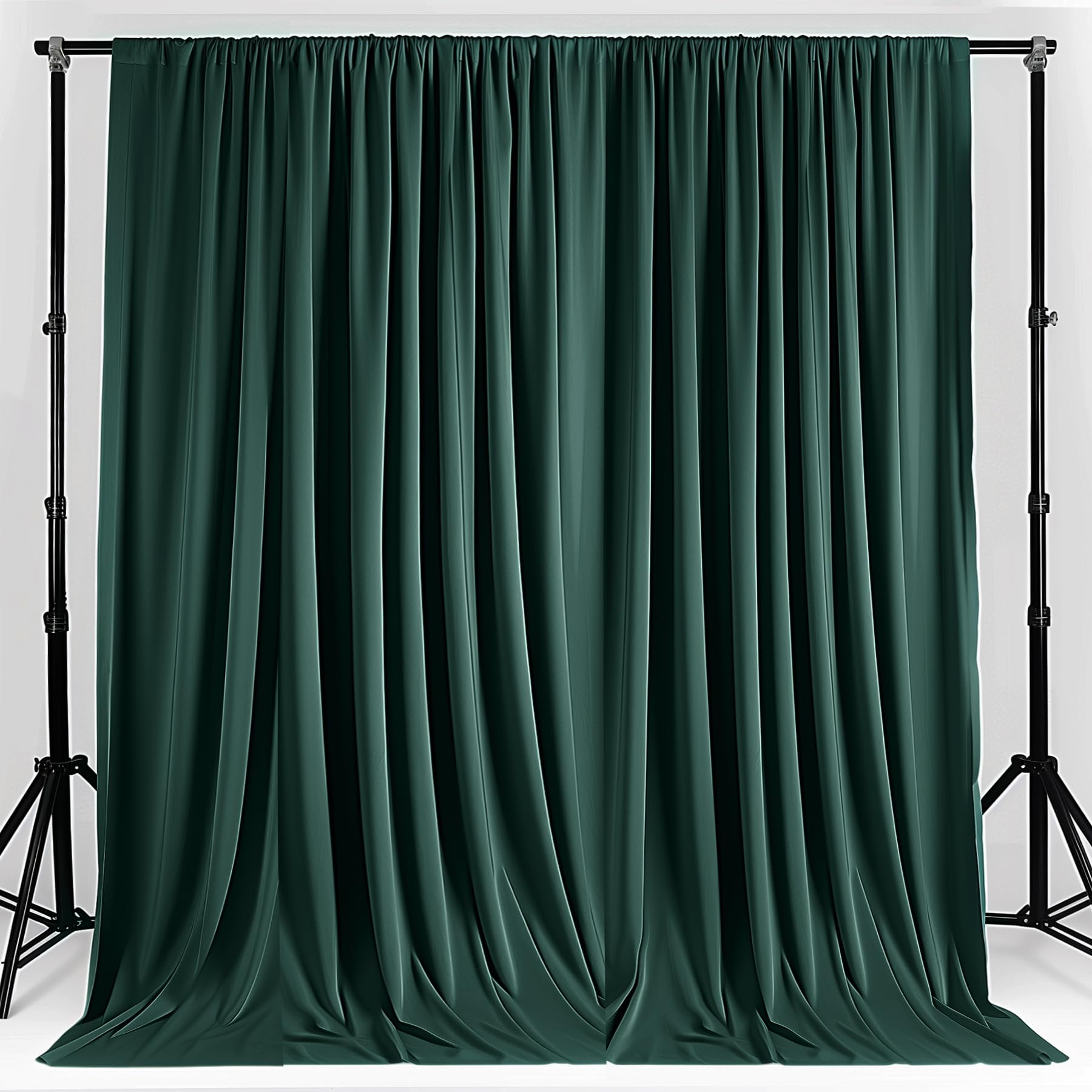 Amazon.com: 10x10ft Blackish Green Backdrop Curtain for Wedding Parties ...