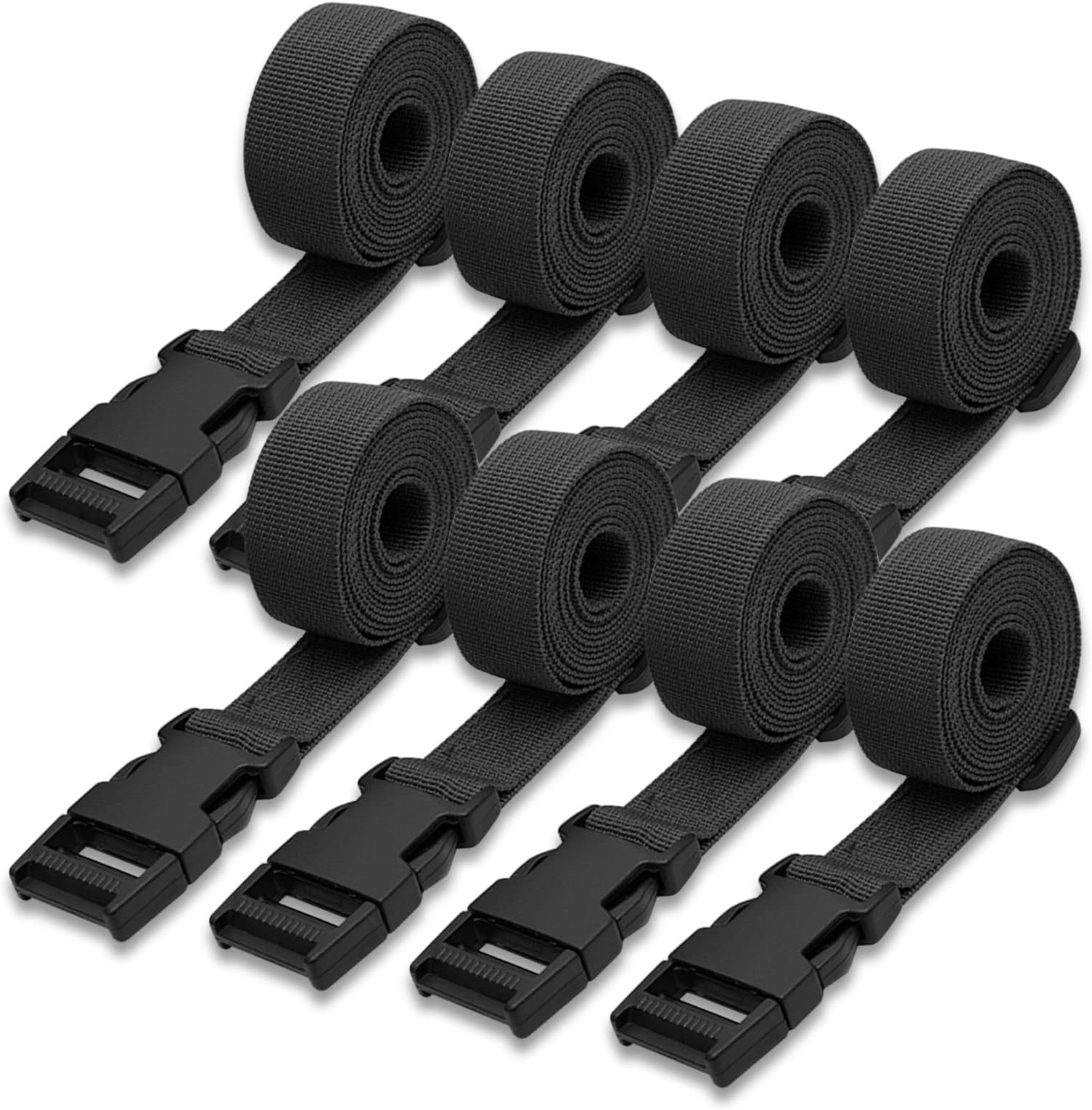 Modixun 8Pack Utility Straps with Quick-Release Buckle, 59" Adjustable ...