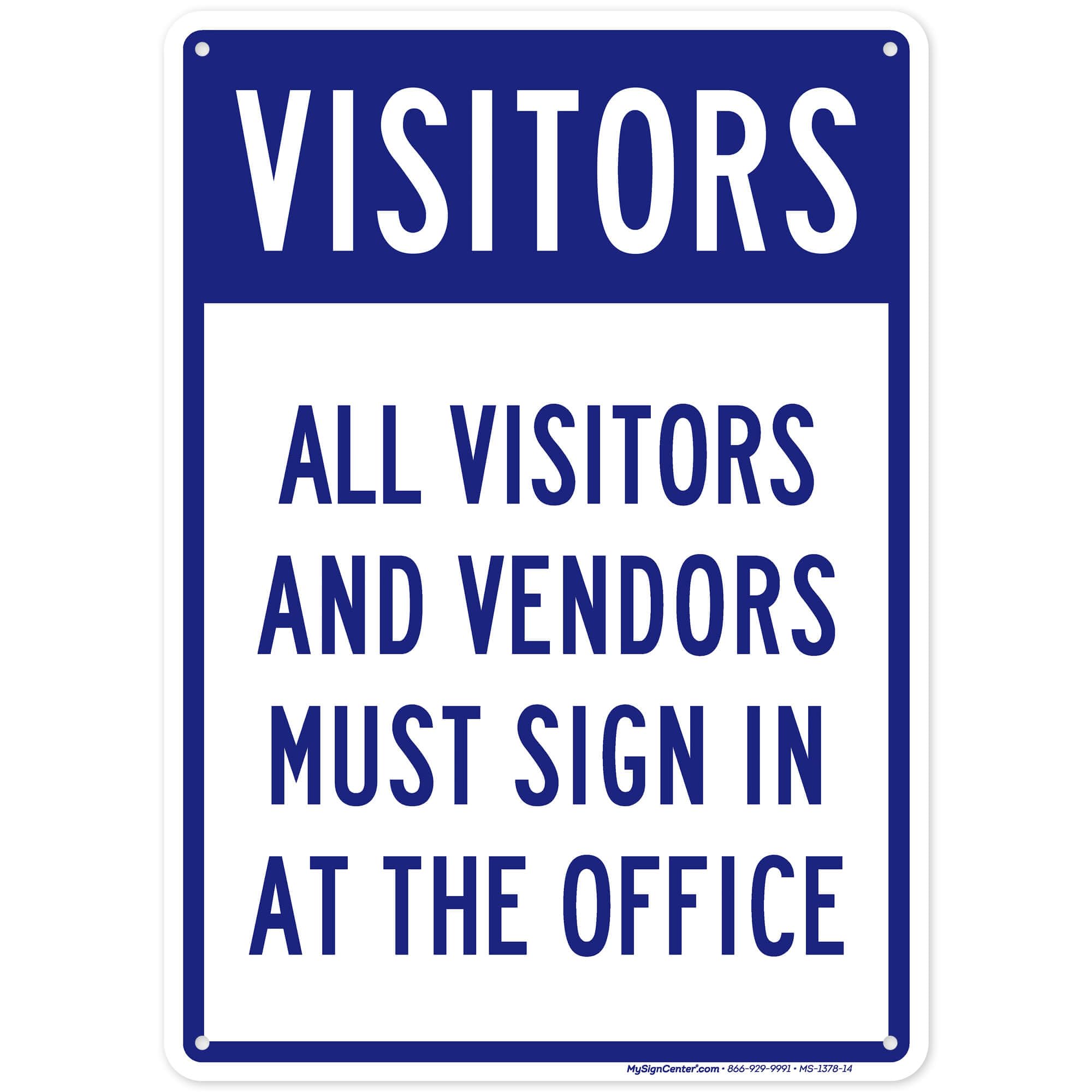 All Visitors And Vendors Must Sign In At The Office | Desertcart KUWAIT