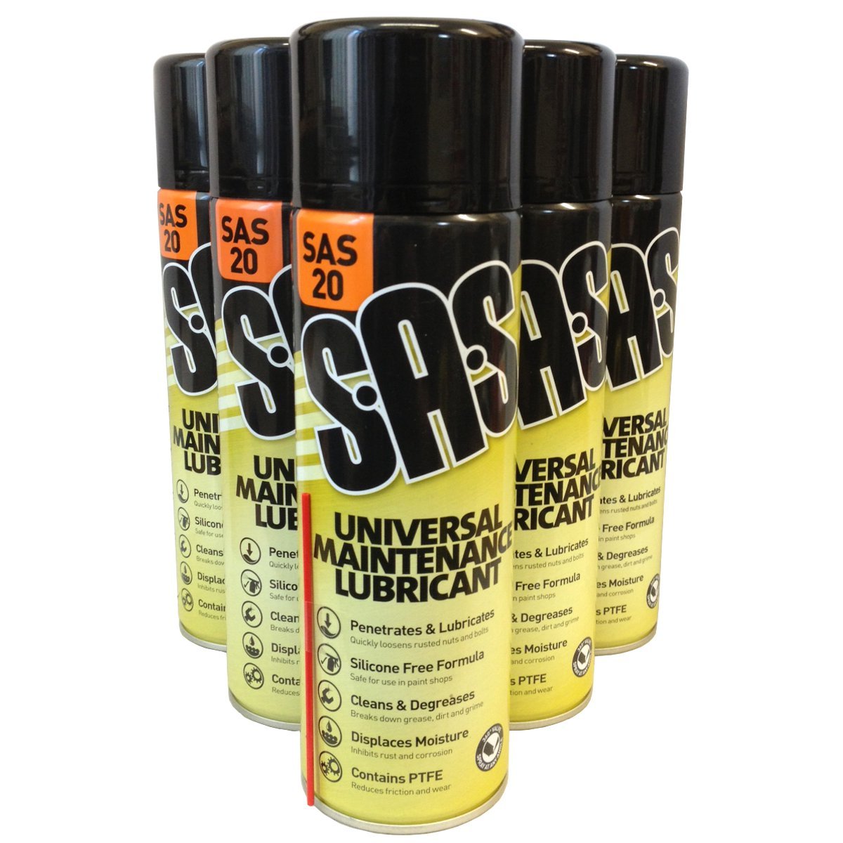 4 x 500ML SAS20 Motorbike car maintenance Spray - penetrating Lubricant ...