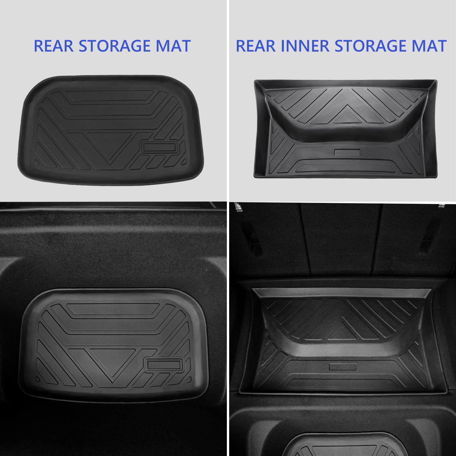 powoq Fit Tesla Model Y Trunk Mat Cargo Mat Cargo Liner Trunk Liner for ...