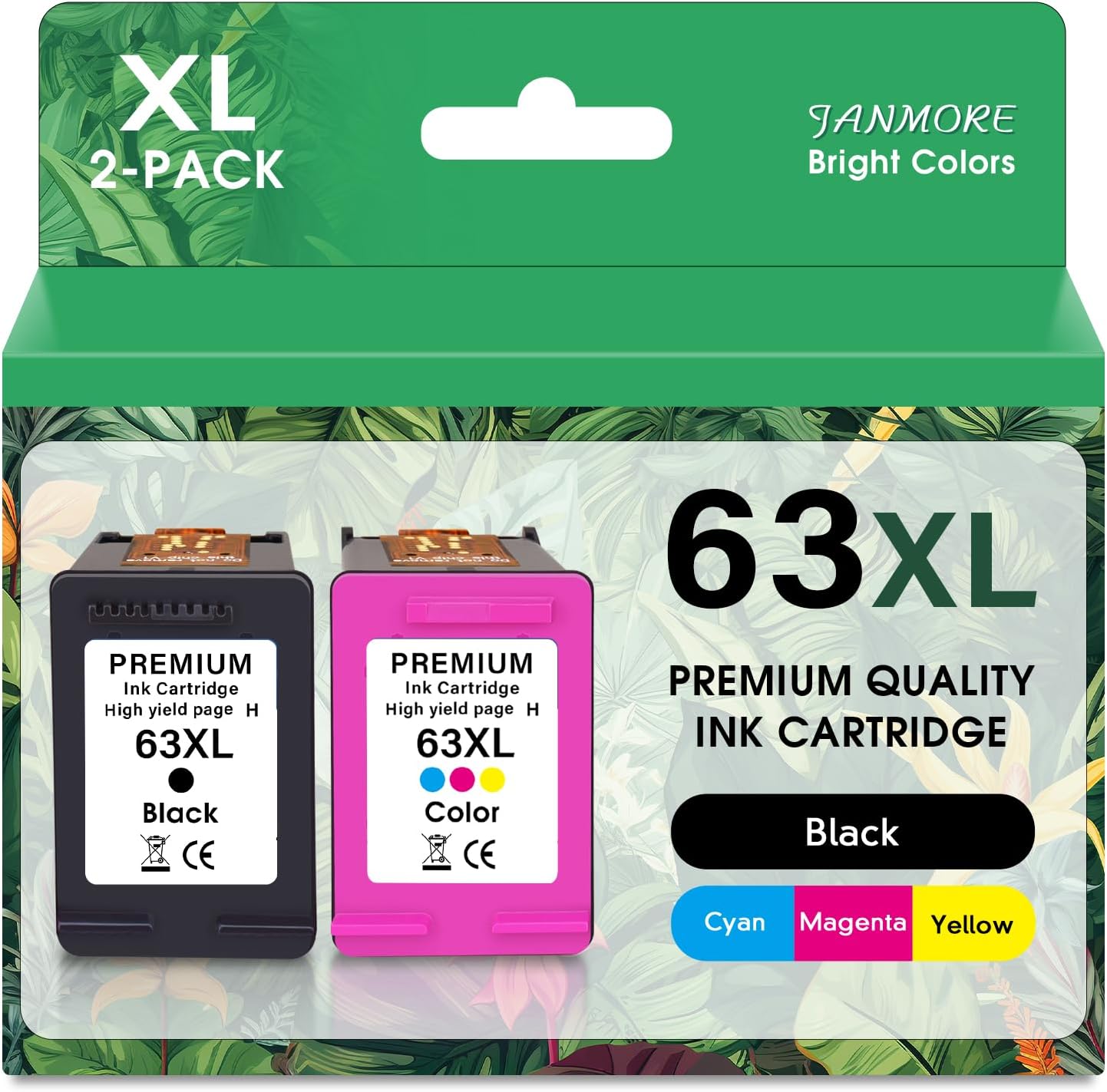 Amazon.com: JANMORE Compatible 63XL Ink Cartridge Replacement for HP ...