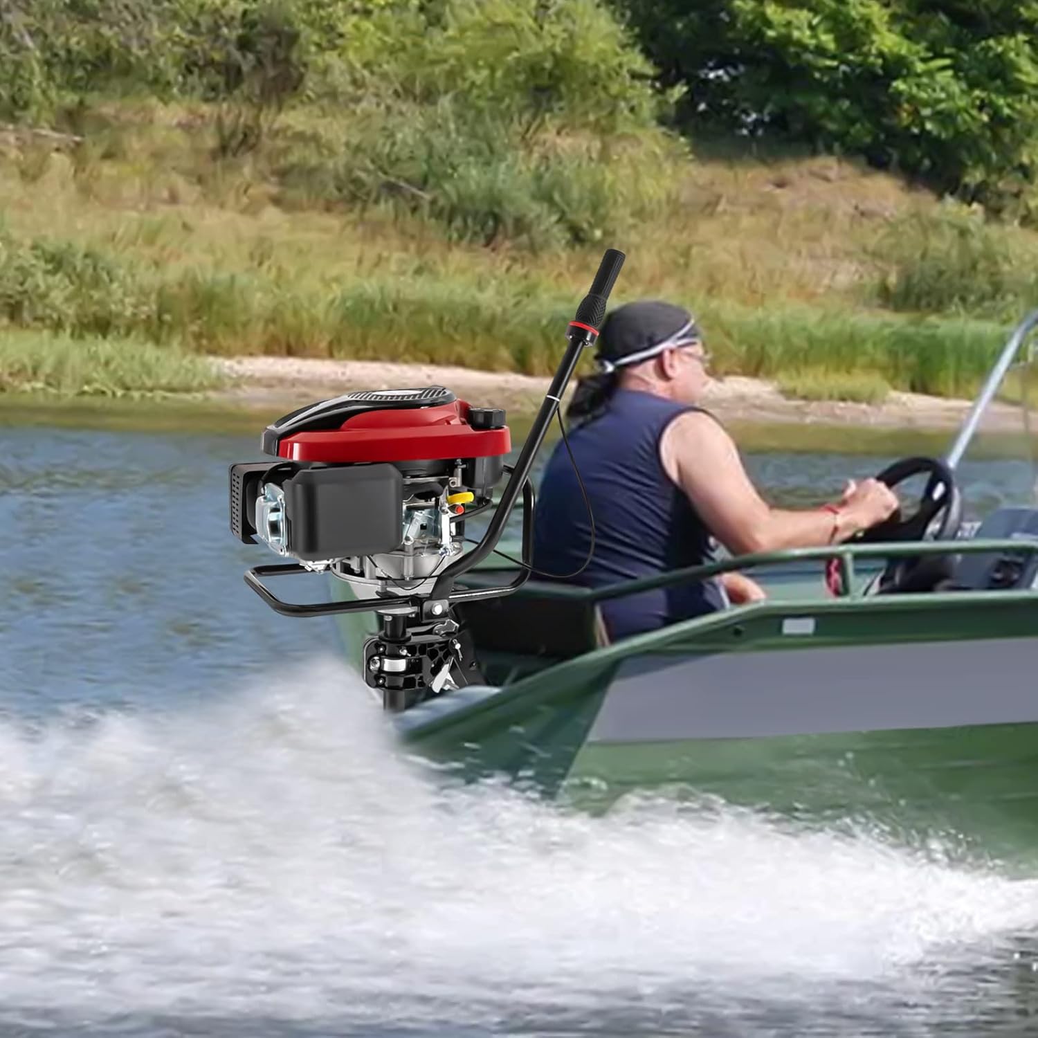 DCEHKR Motores fuera de borda de 196CC Motor de barco de 4 tiempos ...