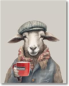 Designed By Lorna Watercolour Yorkshire Tea Sheep Country Wall Art ...