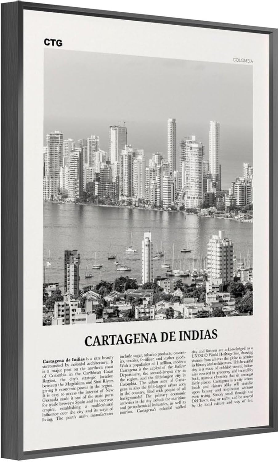 Amazon.com: Cartagena De Indias Print Black And White, Cartagena Wall ...