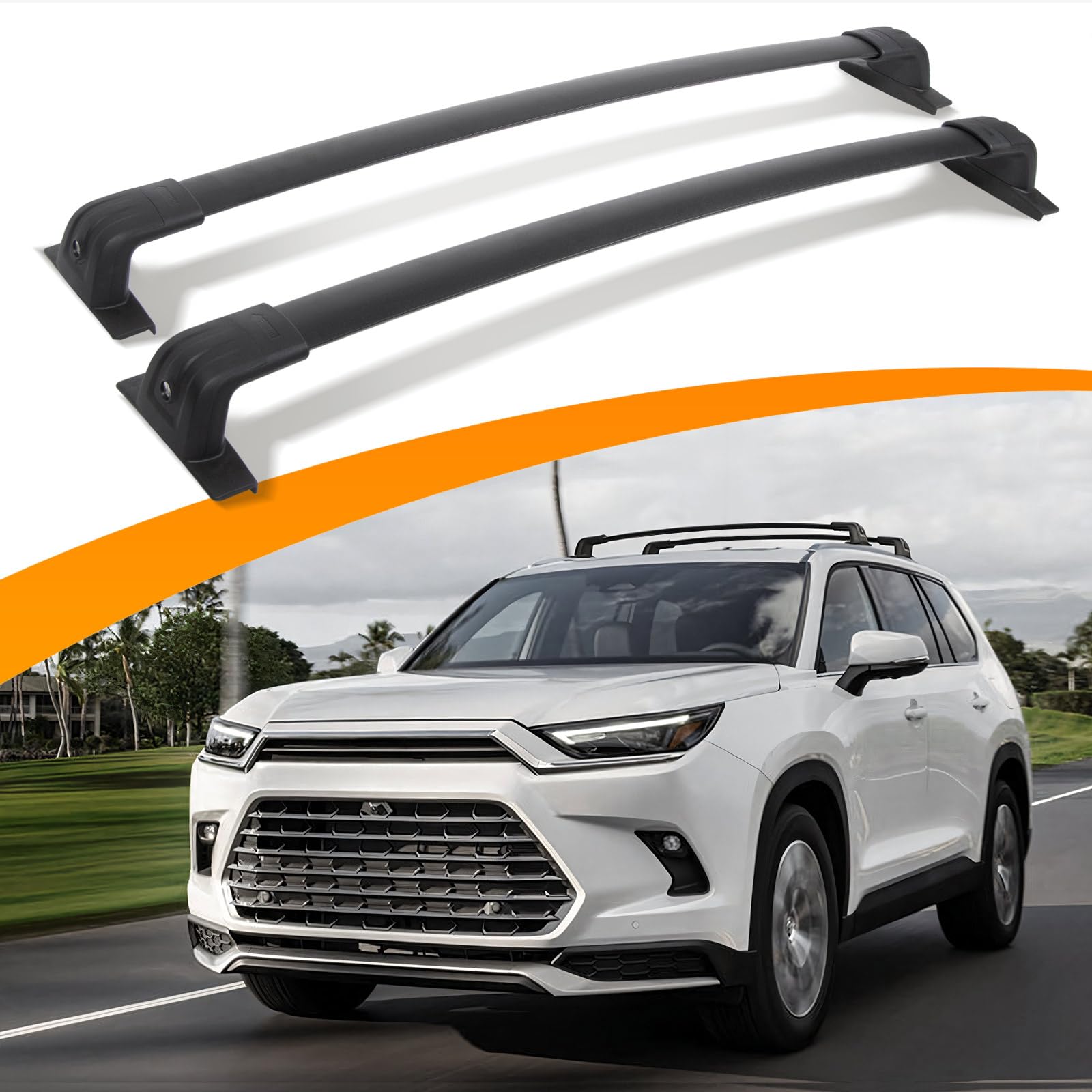 Snapklik.com : Lockable Roof Rack Cross Bars Fit For Toyota Grand ...