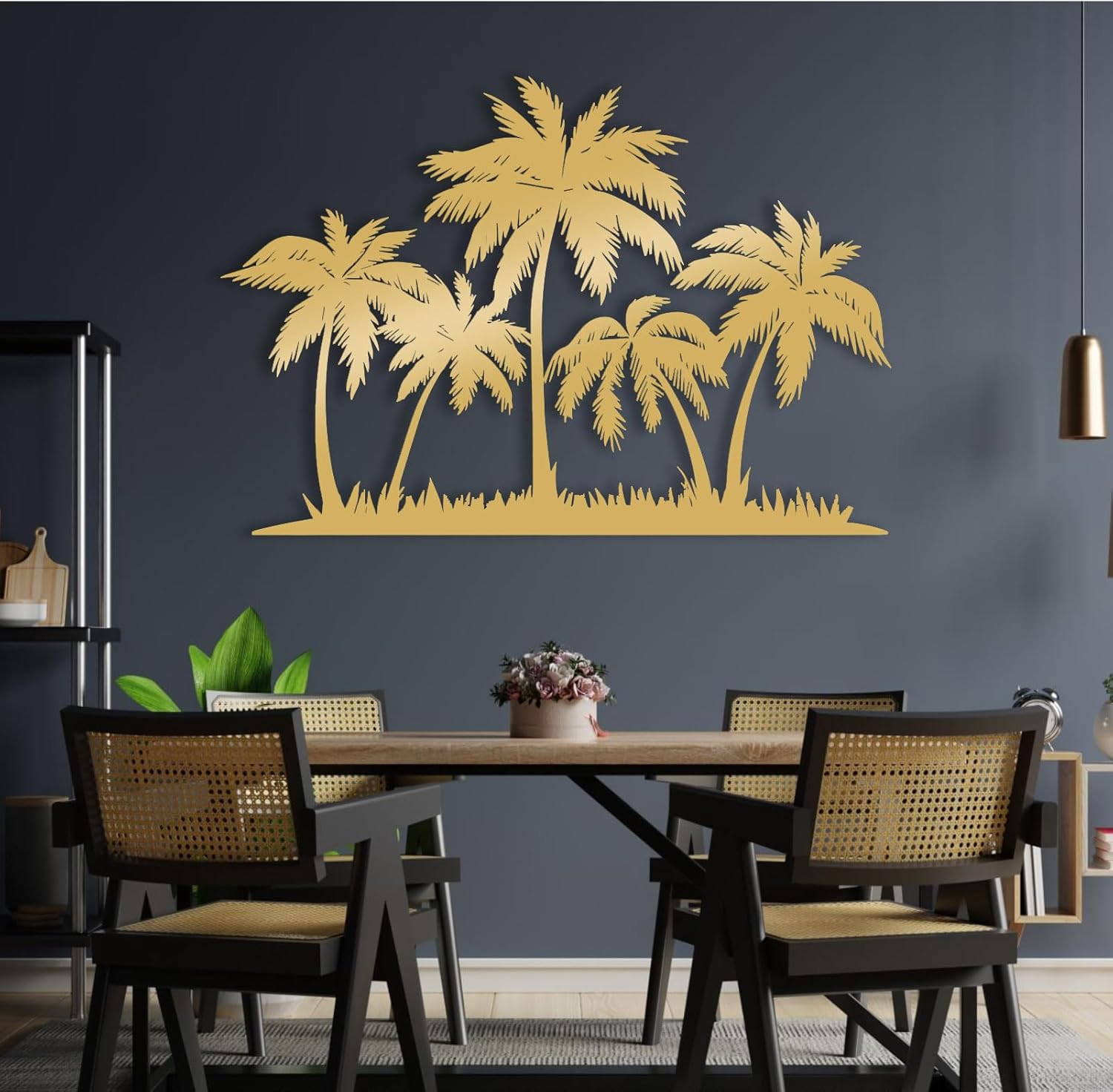 Amazon.com: Idadey Metal Palm Tree Wall Decor, Palm Tree Wall Art, Palm Tree Metal Wall Art ...