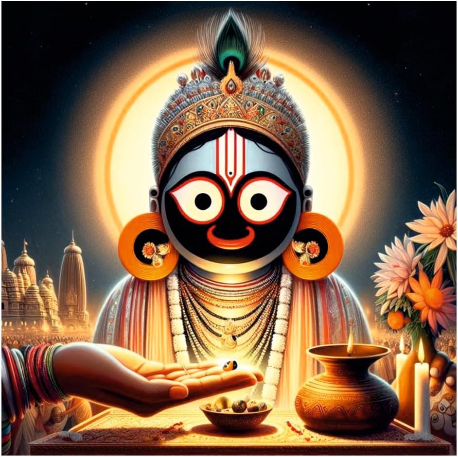 Amazon.com: Sky Flying Jagannath Lord Krishna Wall Poster for Living ...