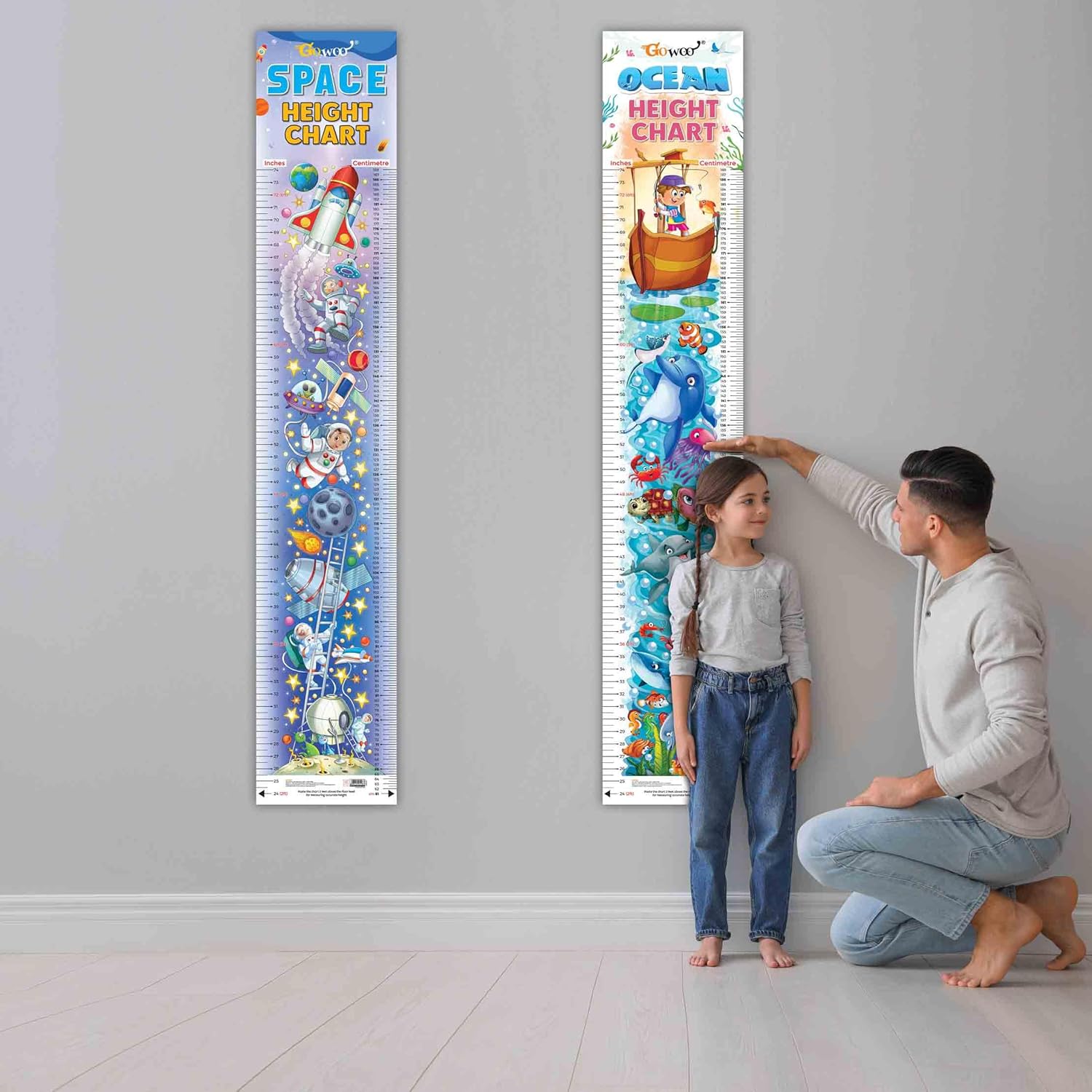 Buy GO WOO Ocean Height Chart And Space Height Chart |Combo Of 2 Chart ...